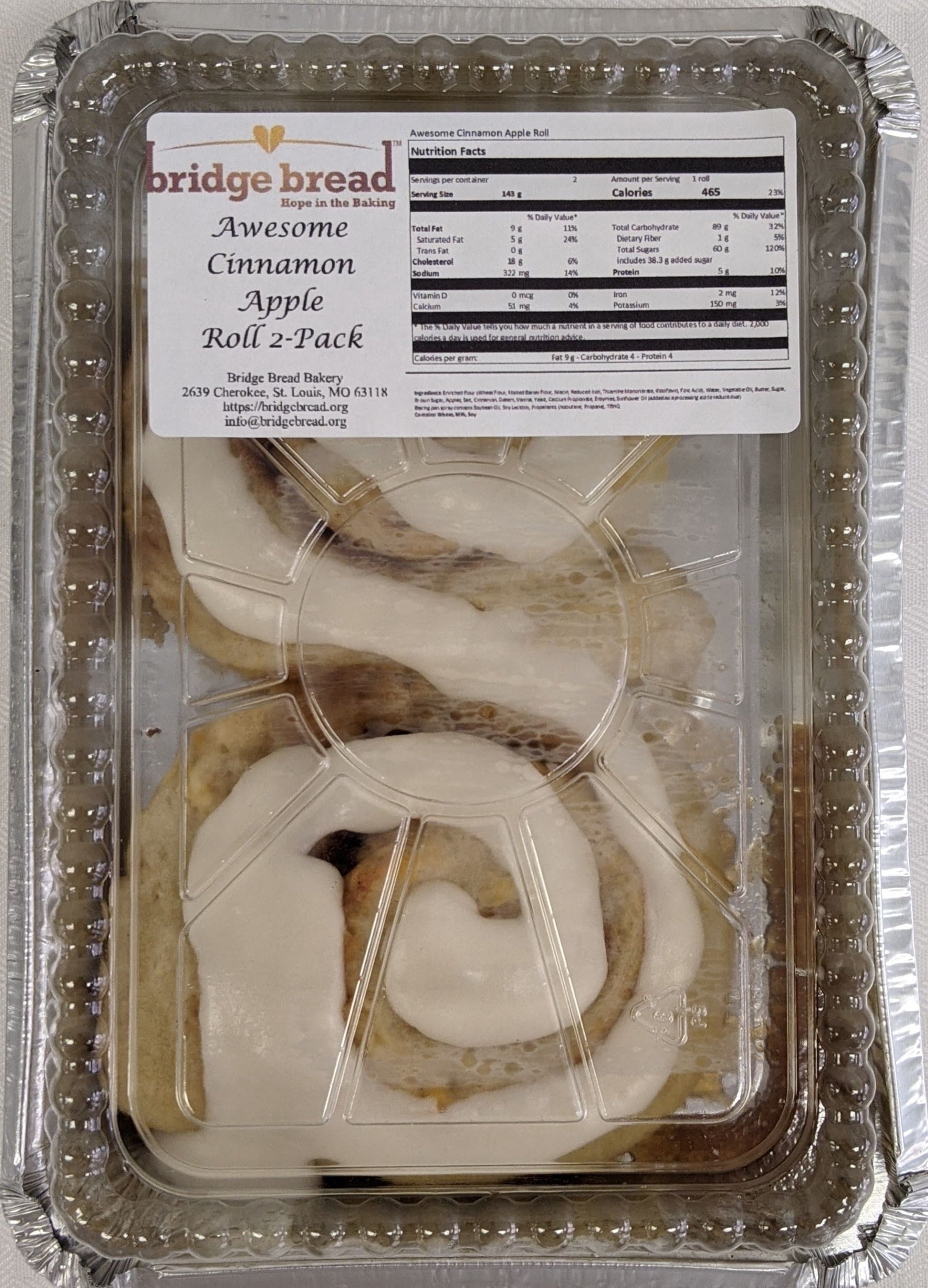 ACA-2 Awesome Cinnamon Apple Roll 2-Pack | Bridge Bread Bakery